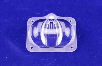 China Optical Grade PC COB LED Lens 86x76x30.6mm for Street Lighting with Silicone Gasket for sale