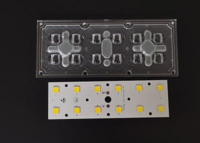 China 12-in-1 7070 SMD LED Street Light Module 158x103 Degree Lens for 20W-70W Power for sale