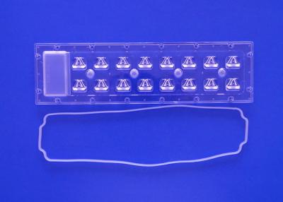 China 252x70mm IP65 Waterproof 3535 LED Array Lens for 16 LED Board 16W 24W 36W for sale
