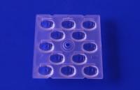 China 12 in 1 PC Optical LED Lens Array TYPE3 50x50mm for 3030 SMD Street Lamp for sale