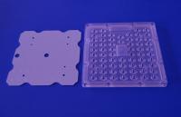 China Square LED Street Light Module 64 LED 3030SMD 80x150 Degree Lens with PCB Board 130x130mm for sale