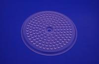 China 150pcs SMD 3030 LED Lens 45 Degree 208mm Round Plastic for UFO High Bay Lighting for sale