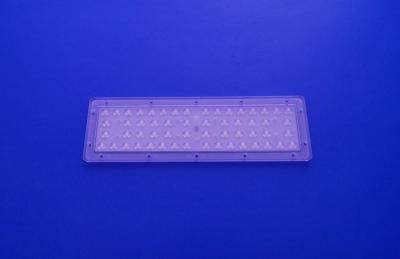 China Optical Plastic 3030 LED Lens Module 250x74mm with 92% Transmittance for Indoor Outdoor Lighting for sale