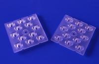 China 12-in-1 3030 SMD LED PC Array Lens 50×50×5.57mm with 60°/90°/TYPE III Beam Angles for 5050 Modules for sale