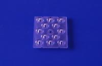 China 12-in-1 3030 SMD LED PC Array Lens 50×50×5.57mm with 60°/90°/TYPE III Beam Angles for 5050 Modules for sale