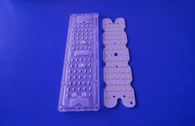 China 50W 3030 LED Lens Street Light Module with 64pcs SMD 3030 LEDs and 80x150 Degree Vertical Beam Angle for sale