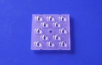 China Square Shape 50mm 12 Points TYPE II-M Plastic LED Street Light Lens 90 Degree for sale
