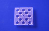 China TYPE IV Optical Array Lens 12 in 1 3030 SMD Lens 50x50mm for Street Lights for sale