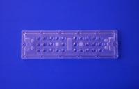 China SMD 3535 LED Street Light Lens 28 in 1 80x150 Degree Optical Lens 236x70mm for sale