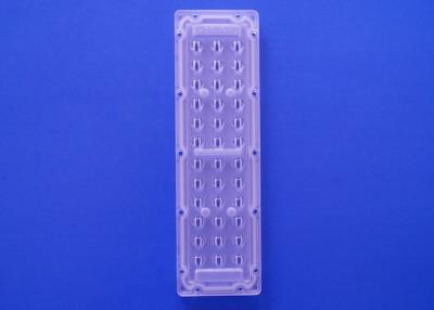 China High Luminous LED Street Light Lens 36 in 1 250x70mm for 3535 LED 65x150 Degree for sale