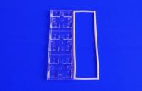 China 12W LED Array Lens with 90x126° Beam Angle and 93% PMMA Transmittance for Retrofit Lighting Applications for sale