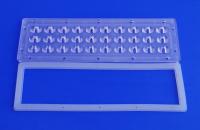 China 30W LED Array Lens for Tunnel Lighting - 70x140° Beam Angle, 256x78.6mm Compact Design for sale