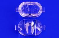 China Asymmetric LED Optical Lens for Street Lights - 135×85° Beam Angle, 18×10.05×7.55mm Size, 93% Transmittance for sale