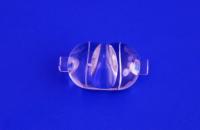 China Asymmetric LED Optical Lens for Street Lights - 135×85° Beam Angle, 18×10.05×7.55mm Size, 93% Transmittance for sale