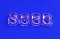 China Polarized Optical Lens for Rebel LEDs - 23.15×16.15×8.53mm Size, 65°×135° Beam Angle, 93% Transmittance for sale