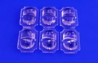 China Polarized Optical Lens for Rebel LEDs - 23.15×16.15×8.53mm Size, 65°×135° Beam Angle, 93% Transmittance for sale