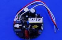 China 1.28A LED Constant Current Driver for 28W E40/E27 Lamps - 67x25mm PCB with ROHS Certification for sale