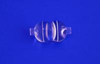 China Single Peanut Optics LED Street Light Lens 60x135 Degree 17.9x9.36x7.45mm PMMA PC for sale