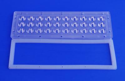 China PC Optical Lens LED Street Light Components 270x60x6.7mm for 18W Retrofit for sale