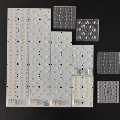China OEM Custom SMD LED PCB Board 50x50mm Lens Aluminum 1.6mm for Lighting for sale