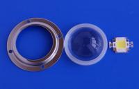China 60 Degree 50mm COB LED Glass Lens for 20-100W High Bay Lights with 40-70° Beam Angle for sale