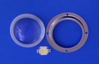 China 50W LED Glass Optical Lens 66mm Diameter 60° Beam Angle for COB LED Lighting for sale
