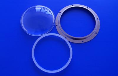 China 130mm Wide Angle Glass LED Lens for 100W Projector Light with 120-130 Degree Beam Angle for sale
