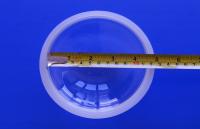 China 130mm Wide Angle Glass LED Lens for 100W Projector Light with 120-130 Degree Beam Angle for sale