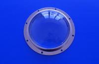China 130mm Wide Angle Glass LED Lens for 100W Projector Light with 120-130 Degree Beam Angle for sale