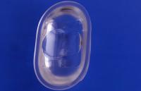 China 100W COB Glass Lens for Citizen LED Street Lighting - 104.7mm Diameter, 130×60° Beam Angle for sale