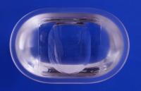 China 100W COB Glass Lens for Citizen LED Street Lighting - 104.7mm Diameter, 130×60° Beam Angle for sale