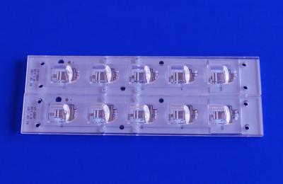 China PMMA LED Street Light Lens 40x80 Degree Beam Angle with PCB Module 153x26mm for sale