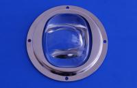 China 78mm High Power LED Optical Lens 120x60 Degree for 10W-100W Outdoor Lighting with Metal Holder for sale