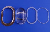 China COB LED Glass Optical Lens 86×52mm 140×70° for 10W-100W Street & Tunnel Lighting for sale