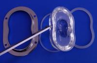 China COB LED Glass Optical Lens 86×52mm 140×70° for 10W-100W Street & Tunnel Lighting for sale