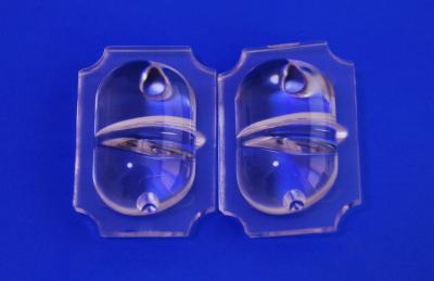 China PC Asymmetric LED Optical Lens for 1W 3W XPE Rebel Spot Light - 23.15×16.15×8.53mm with 65×135° Beam Angle for sale