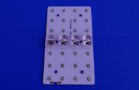 China PC Asymmetric LED Optical Lens for 1W 3W XPE Rebel Spot Light - 23.15×16.15×8.53mm with 65×135° Beam Angle for sale