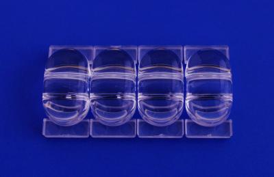 China PMMA/PC LED Optical Lens 22.6mm x 10.5mm for 1W 3W Edison LEDs with 60x120° Beam Angle for sale