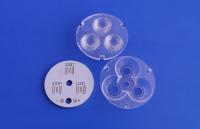 China Optical PMMA 3W Bead Surface Lens 32.2x7.3mm LED Lens Array for Replacement Lighting for sale
