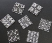 China 50x50mm 2x2 LED Array PC Lens 100x65 Degree for 3030 3535 5050 SMD LED for sale