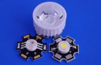 China Aspheric Optical PMMA LED Lens with Black Holder - 19.8mm Diameter, 60° Beam Angle for 1W-3W Spot Lights for sale