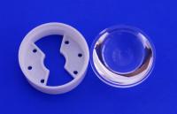 China 1W 3W LED Collimator Lens - 23mm Diameter PMMA Optical Lens with 5-60° Adjustable Beam Angle for sale