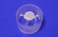 China 45 Degree High Power LED Lens for 1W/3W Bridgelux Chip - 21.8mm Diameter, 93% Transmittance for sale