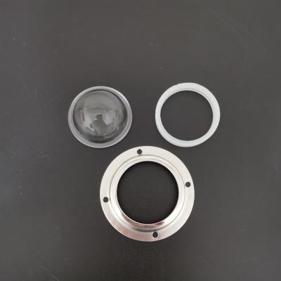 China 50mm Borosilicate Glass Lens for LED Street Lights - 70-90 Degree Beam Angle, Compatible with 20-100W LEDs for sale