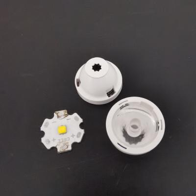 China LED Collimator Lens with Holder - 19x10.75mm Size, 15° Beam Angle, 93% Transmittance for XPE/XPC/XBD LEDs for sale
