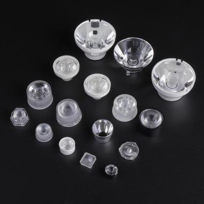 China 15mm Clear PMMA LED Collimator Lens for 1W-3W LED Torch with 10°-25° Beam Angle and 93% Transmittance for sale