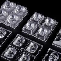 China PC LED Street Lighting Lens 50x50mm with 157x57 Degree Beam Angle for Road Lamps 1-5W Power for sale