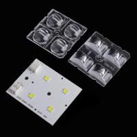 China PC LED Street Lighting Lens 50x50mm with 157x57 Degree Beam Angle for Road Lamps 1-5W Power for sale