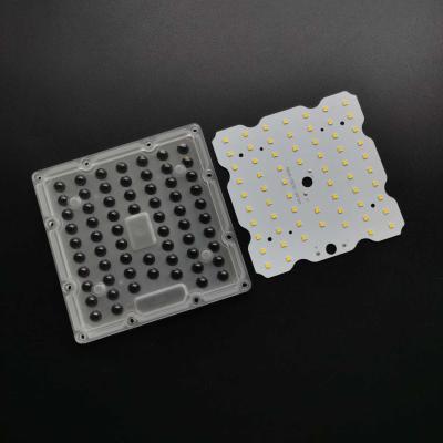 China 150lm/W 50W SMD3030 Square LED Module Lens 80x140 Degree for Street Light for sale