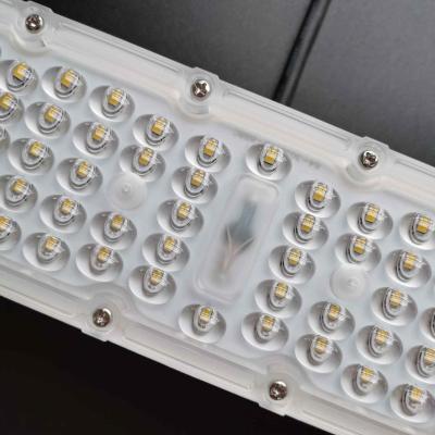 China 60 Degree LED Lens Module with PCB for Tunnel Lights - 236x70mm Lens, 8x8 Circuit Configuration for sale